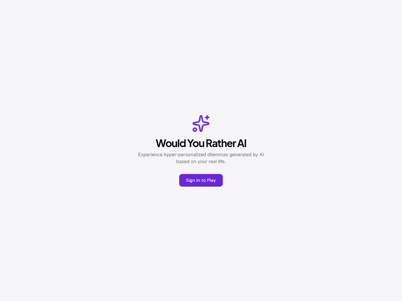 Would You Rather AI