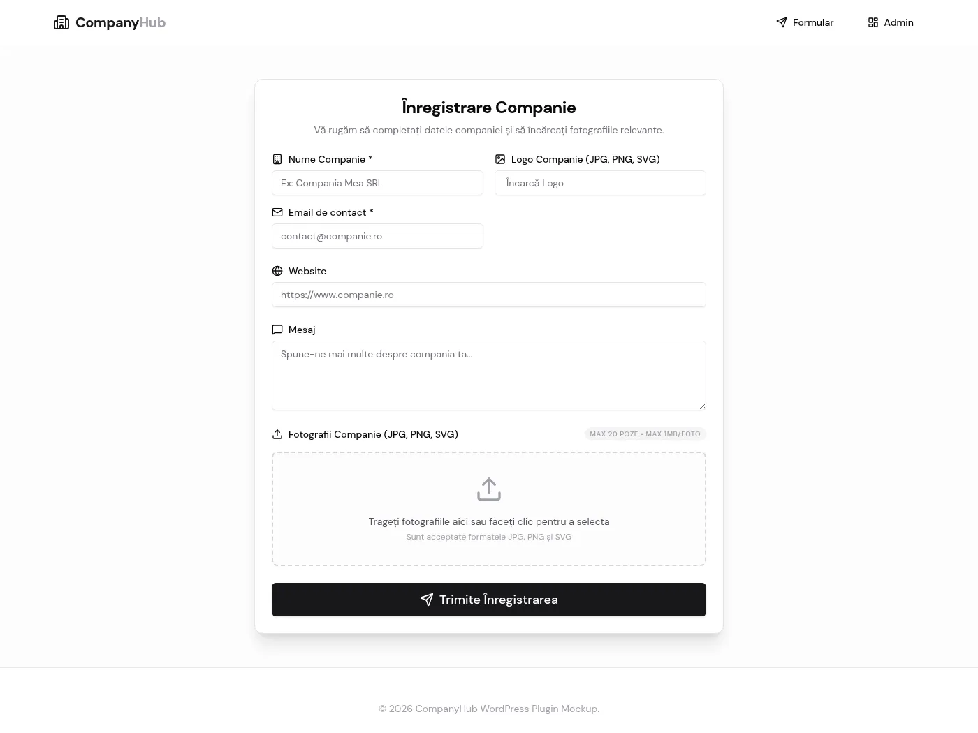Company Upload Plugin