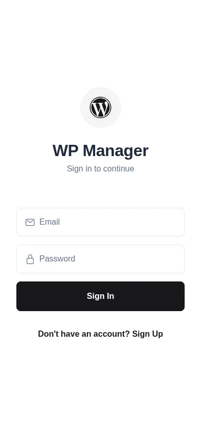 WP Manager Backend
