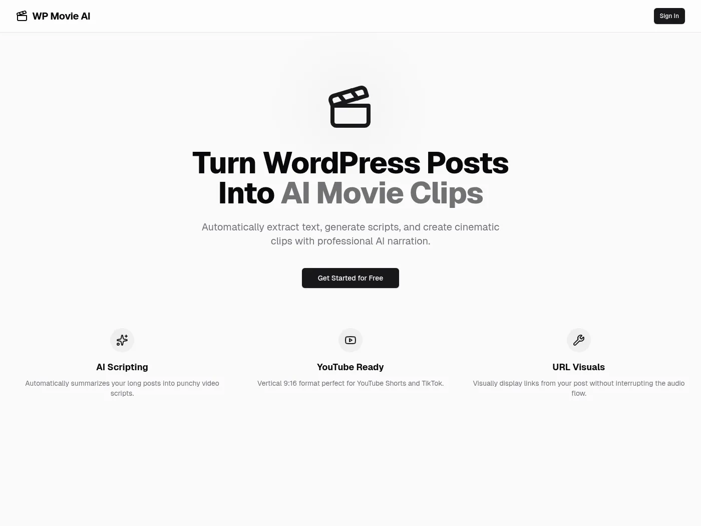 WordPress to Movie AI