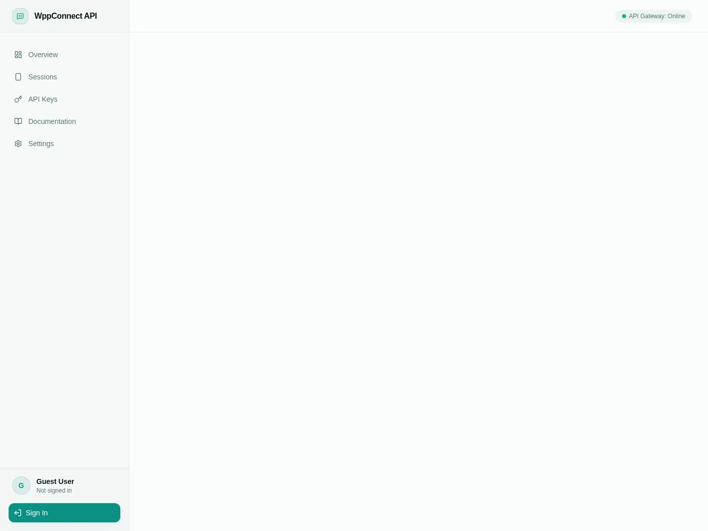 WppConnect API Key Portal