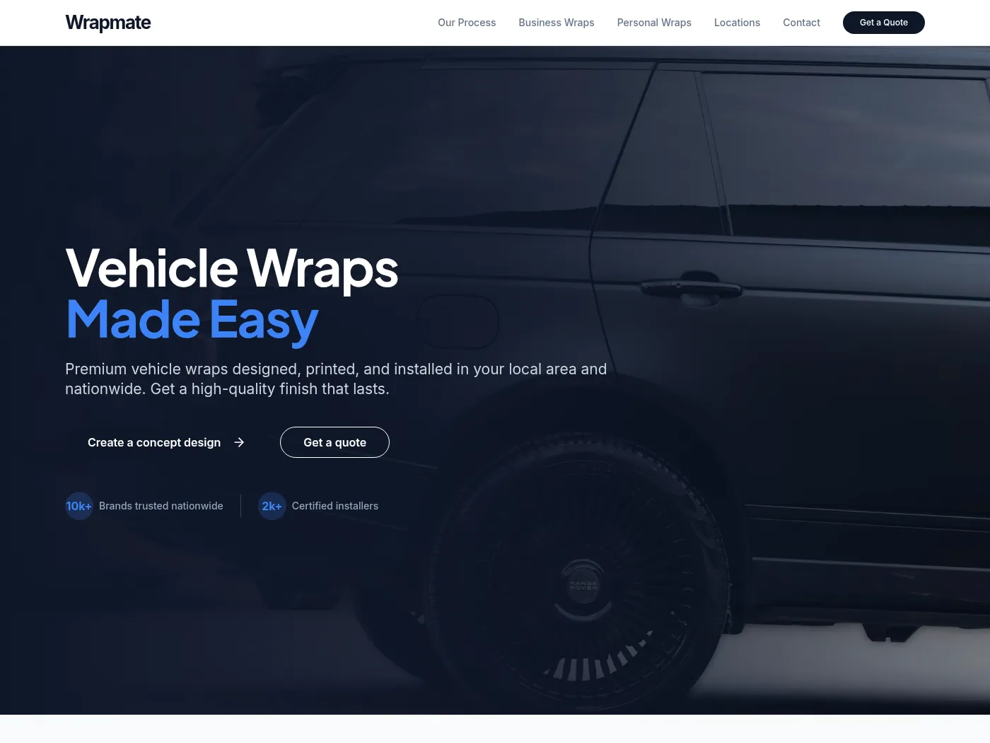 WrapMate Website Clone