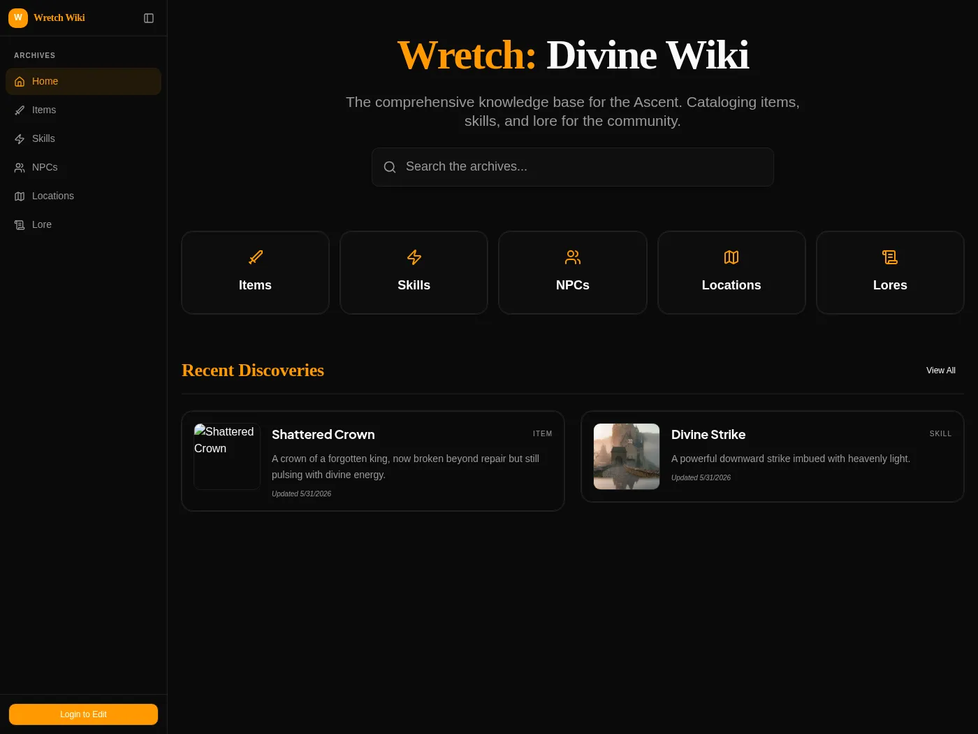 Wretch: Divine Wiki