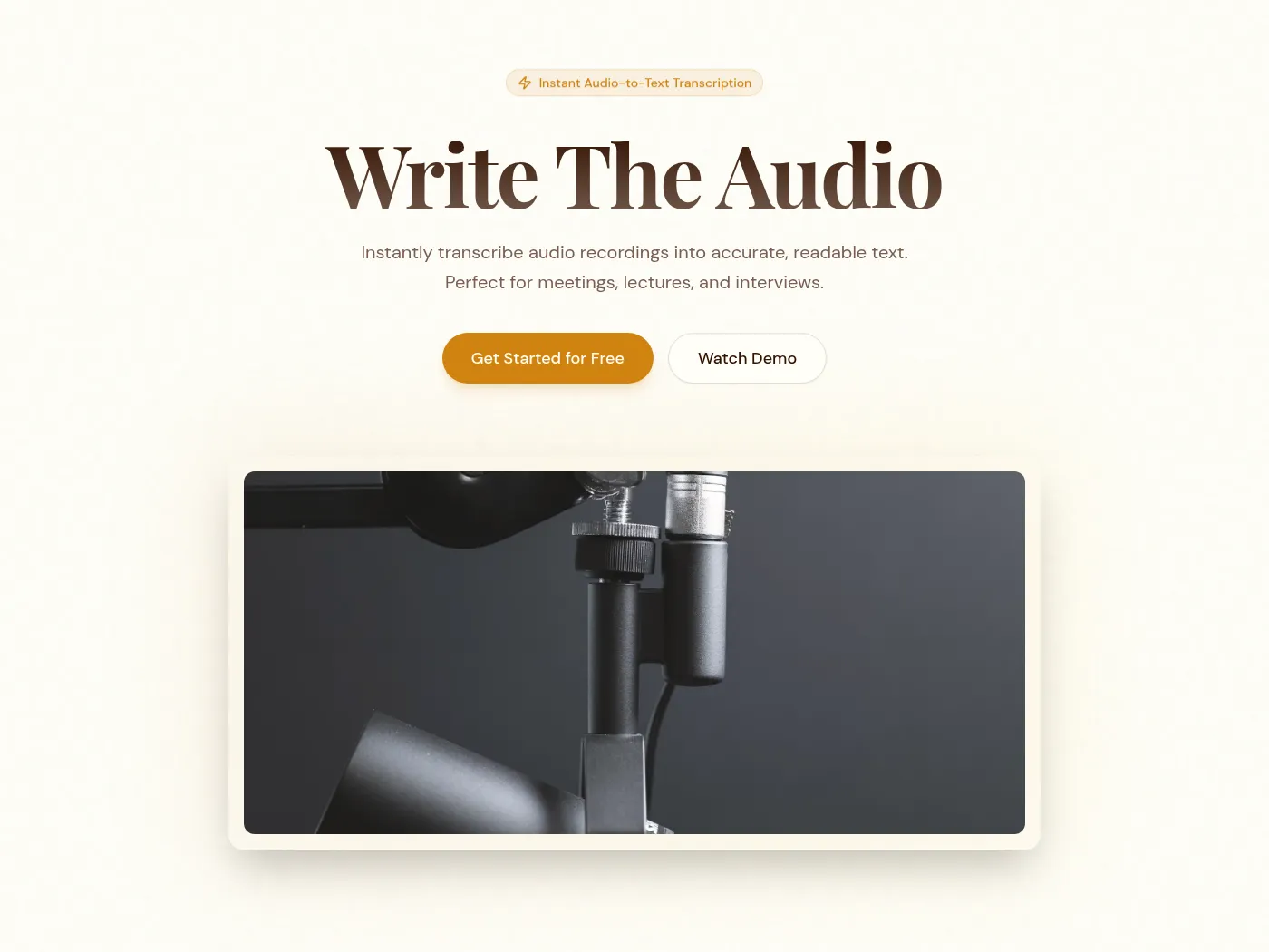 Write The Audio