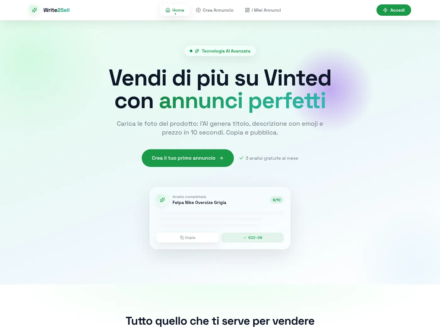 Write2Sell Assistant