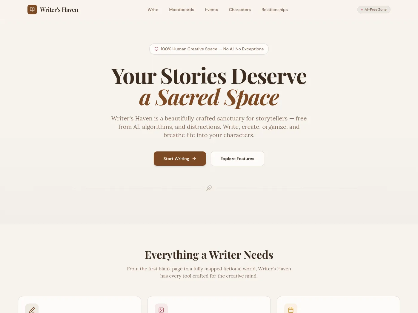 Writer's Haven Portal
