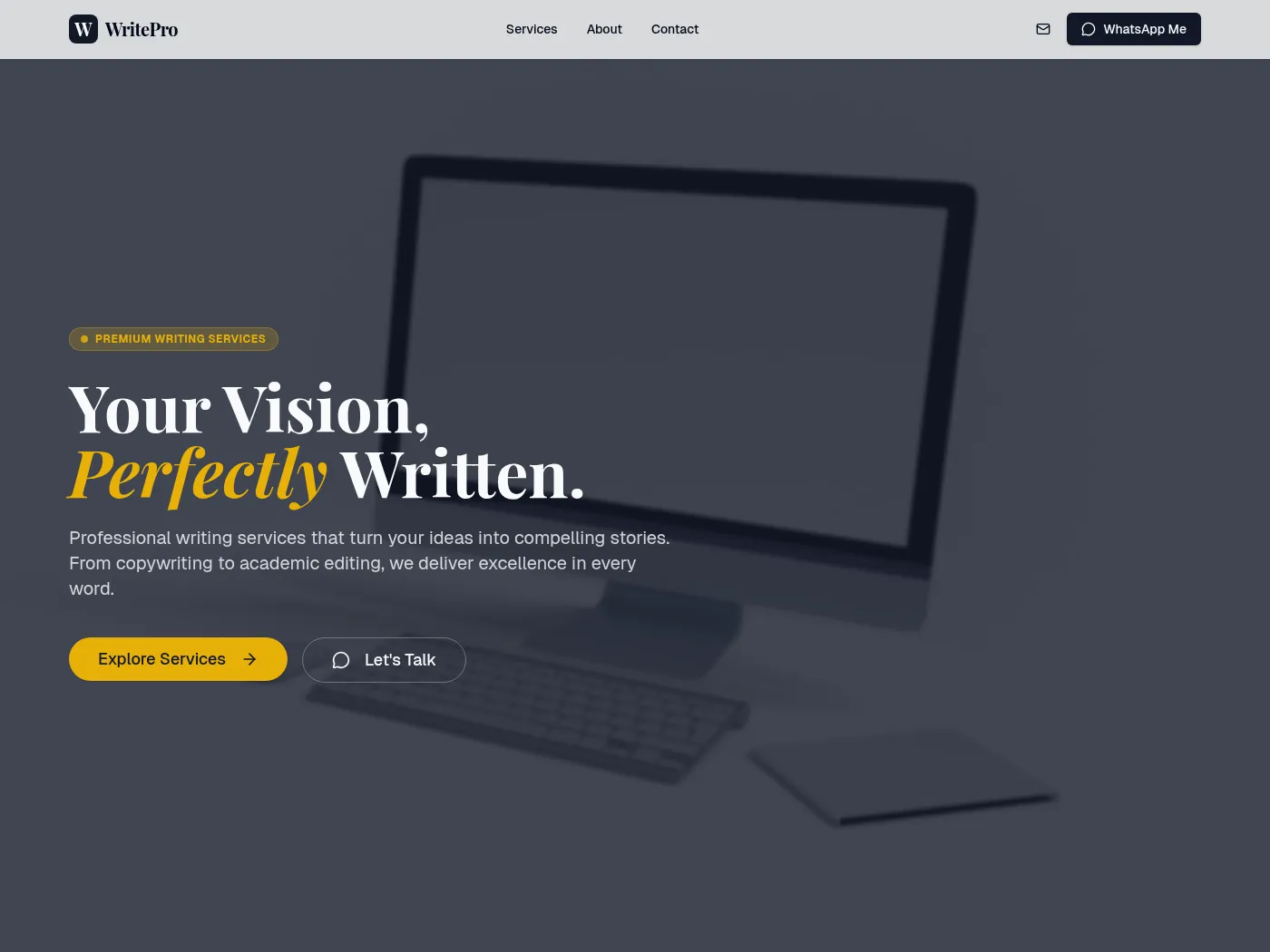 WritePro Services Site