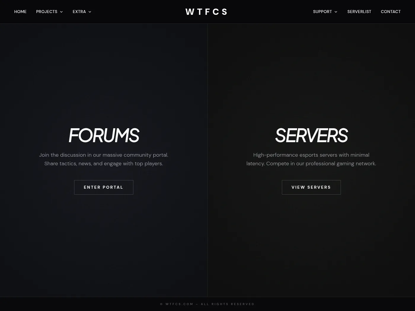 WTFCS Gaming Landing