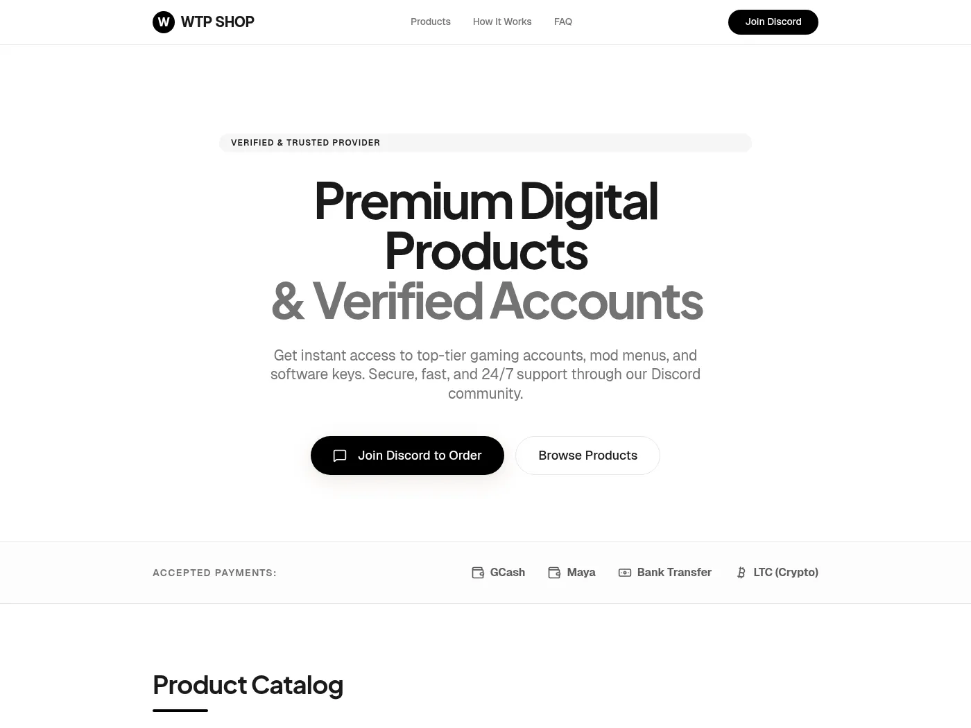 WTP Shop Digital Storefront