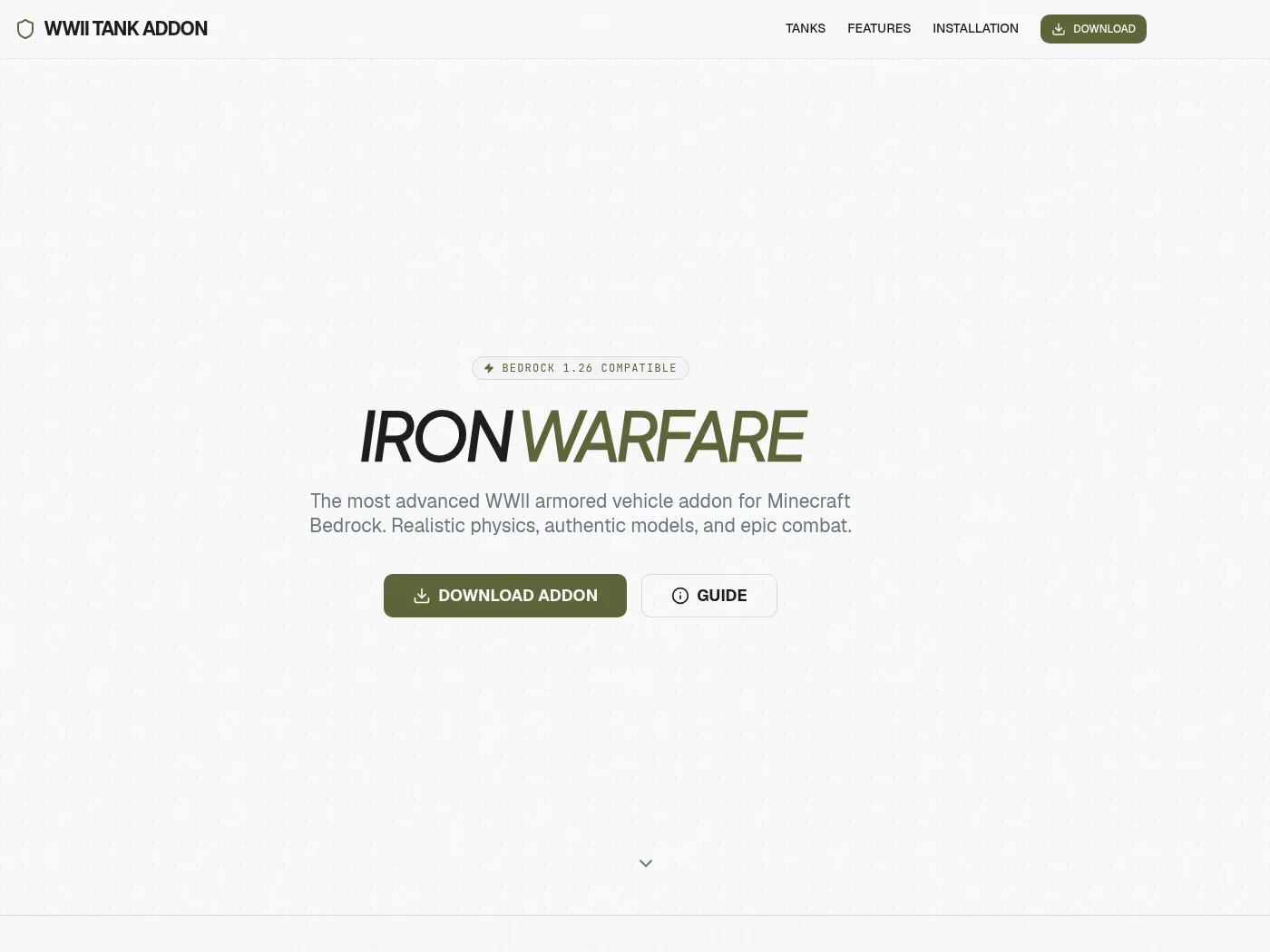 WWII Tank Addon