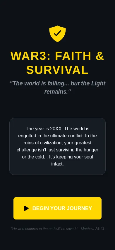WW3 Survival Faith Game