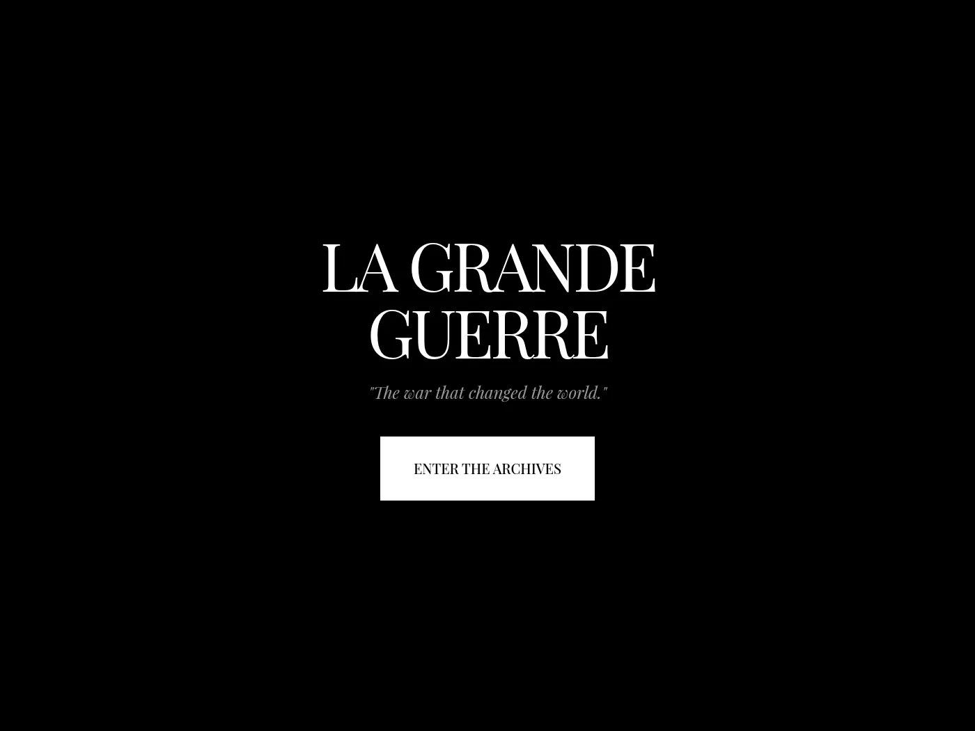 WWI Cinematic Short