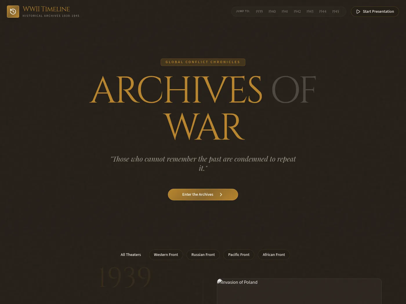 WWII Timeline Explorer