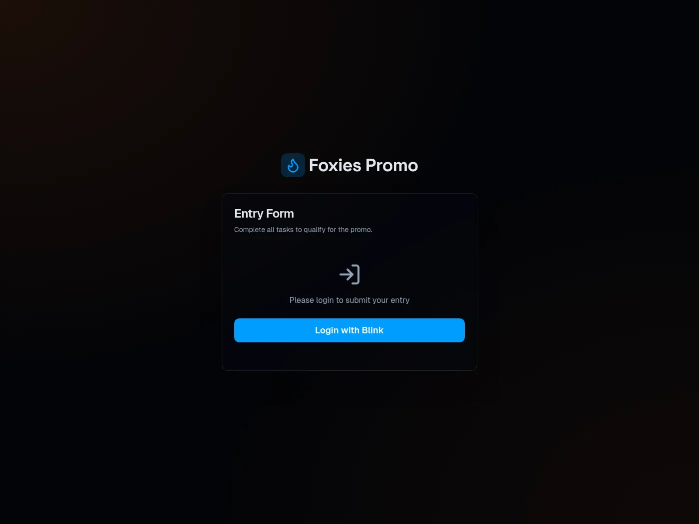 X Promo Entry Form