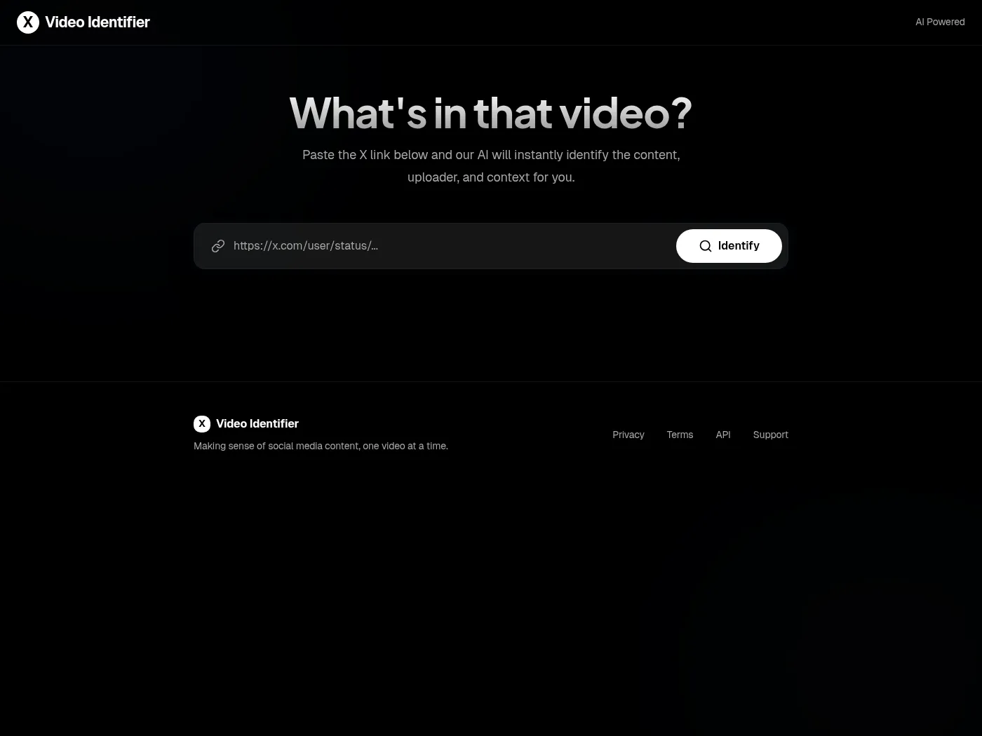X Video Identifier