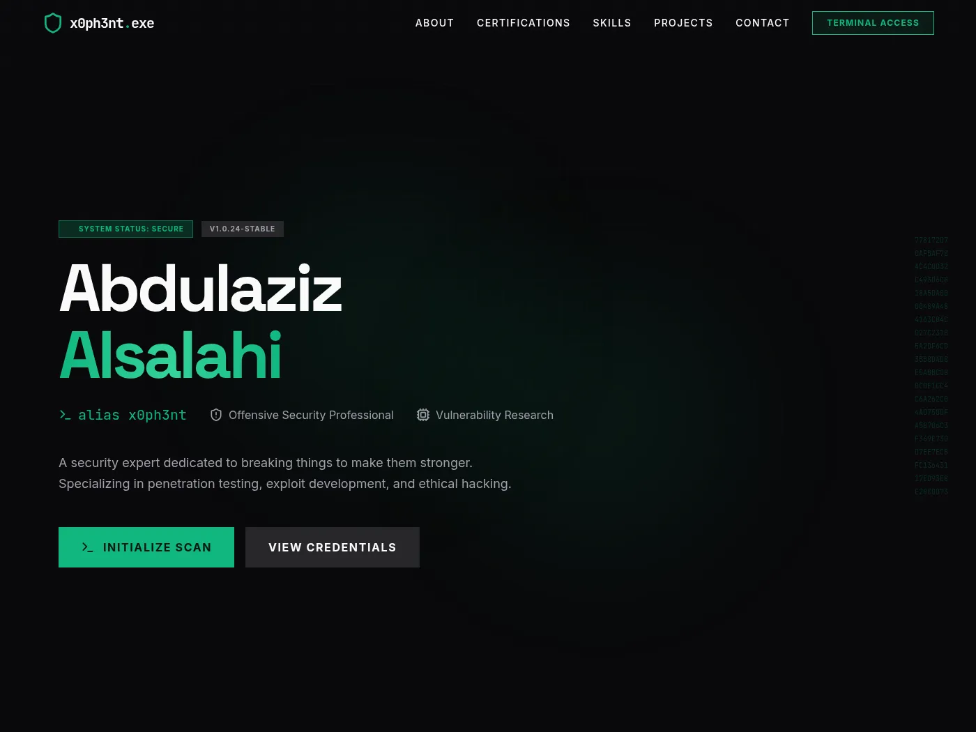 x0ph3nt Cybersecurity Portfolio