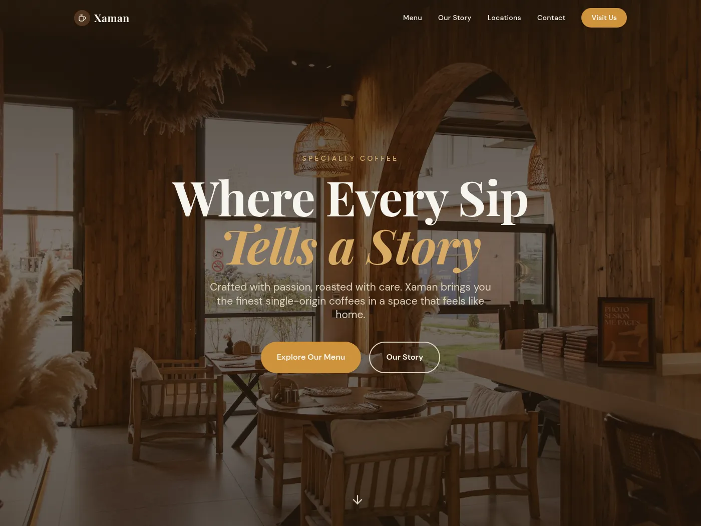 Xaman Coffee Website