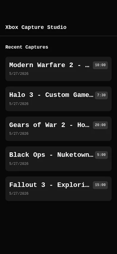 Xbox Capture Studio