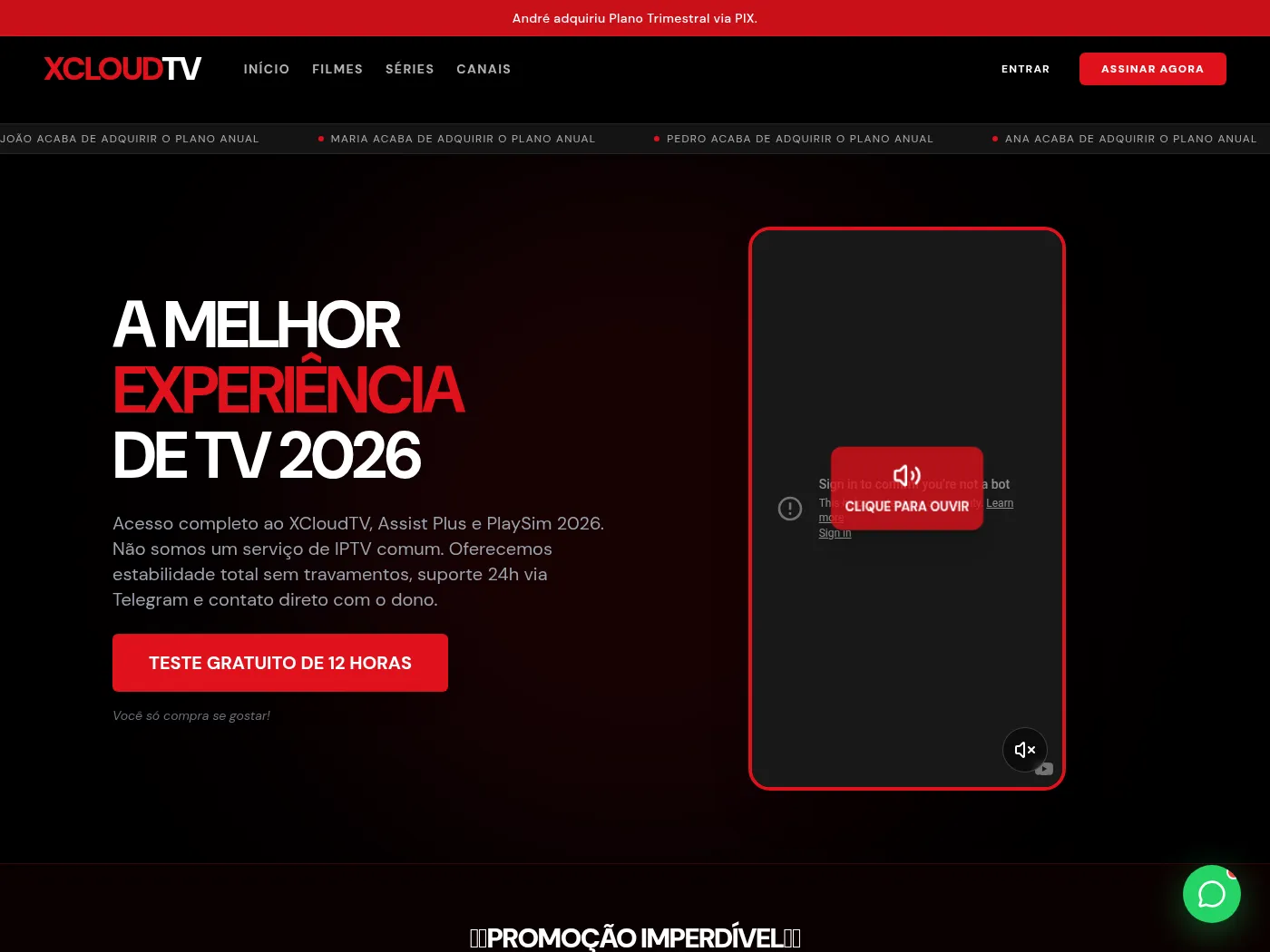 XCloudTV Landing Pro