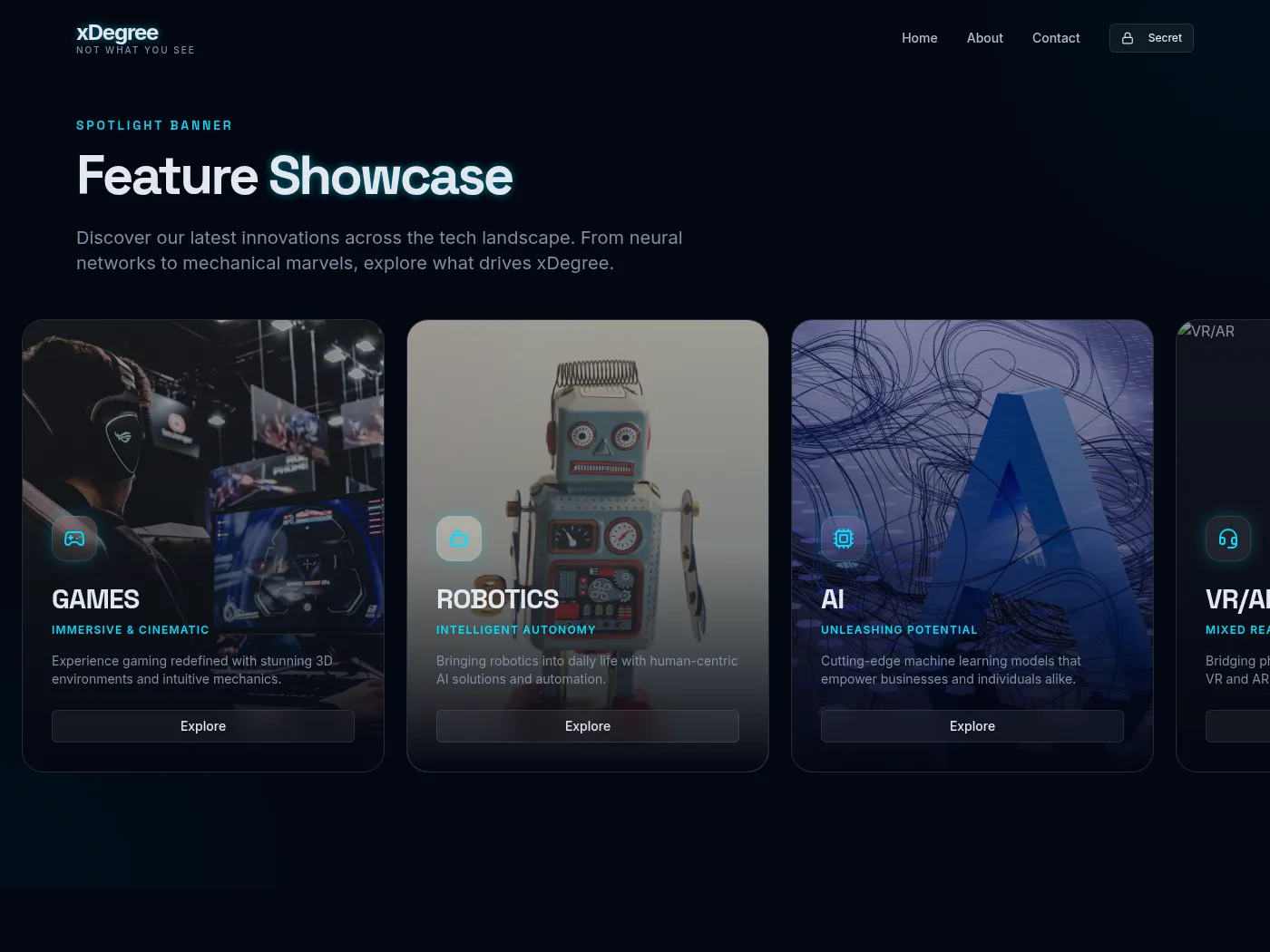 xDegree Futuristic Web Hub
