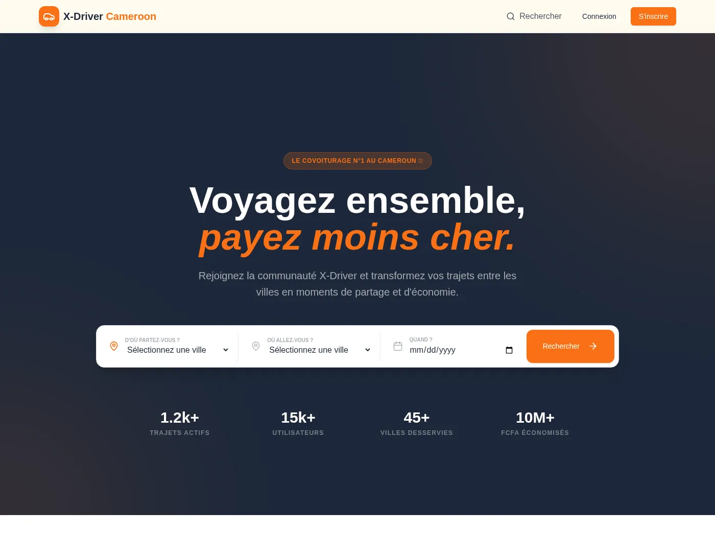 X-Driver Cameroun Rideshare