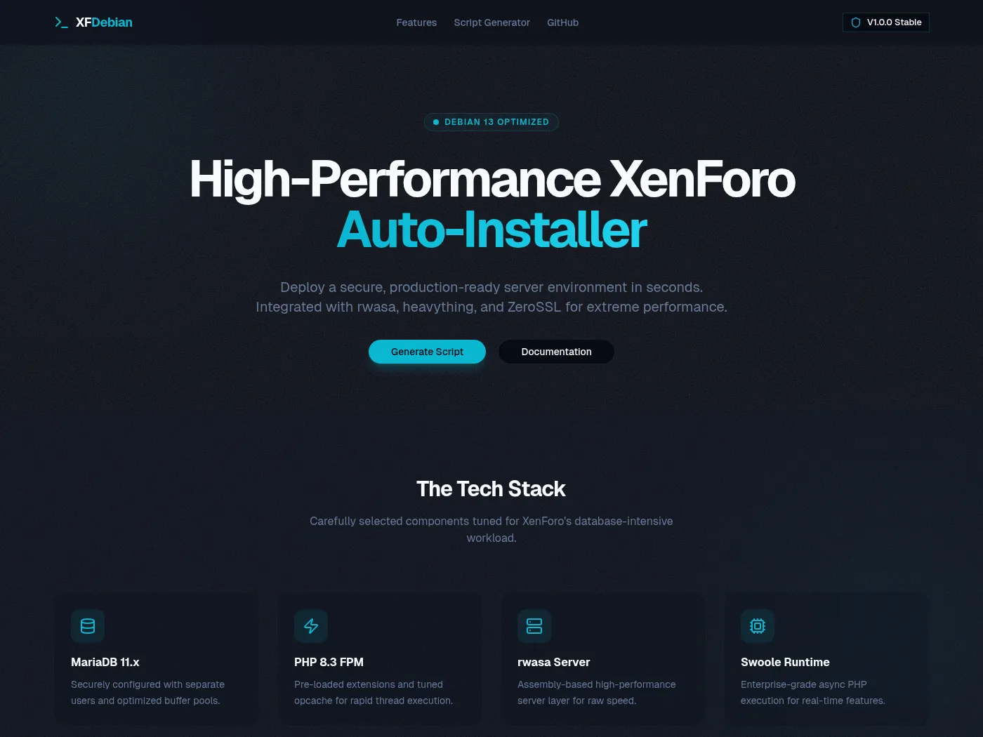 XenForo Debian Installer