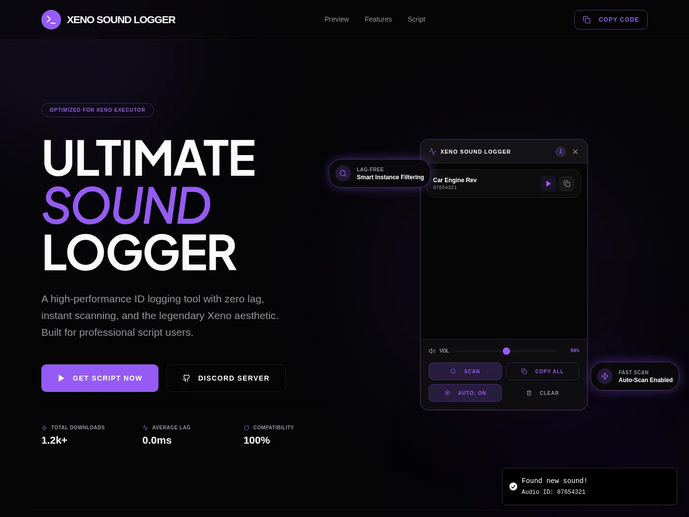 Xeno Sound Logger UI