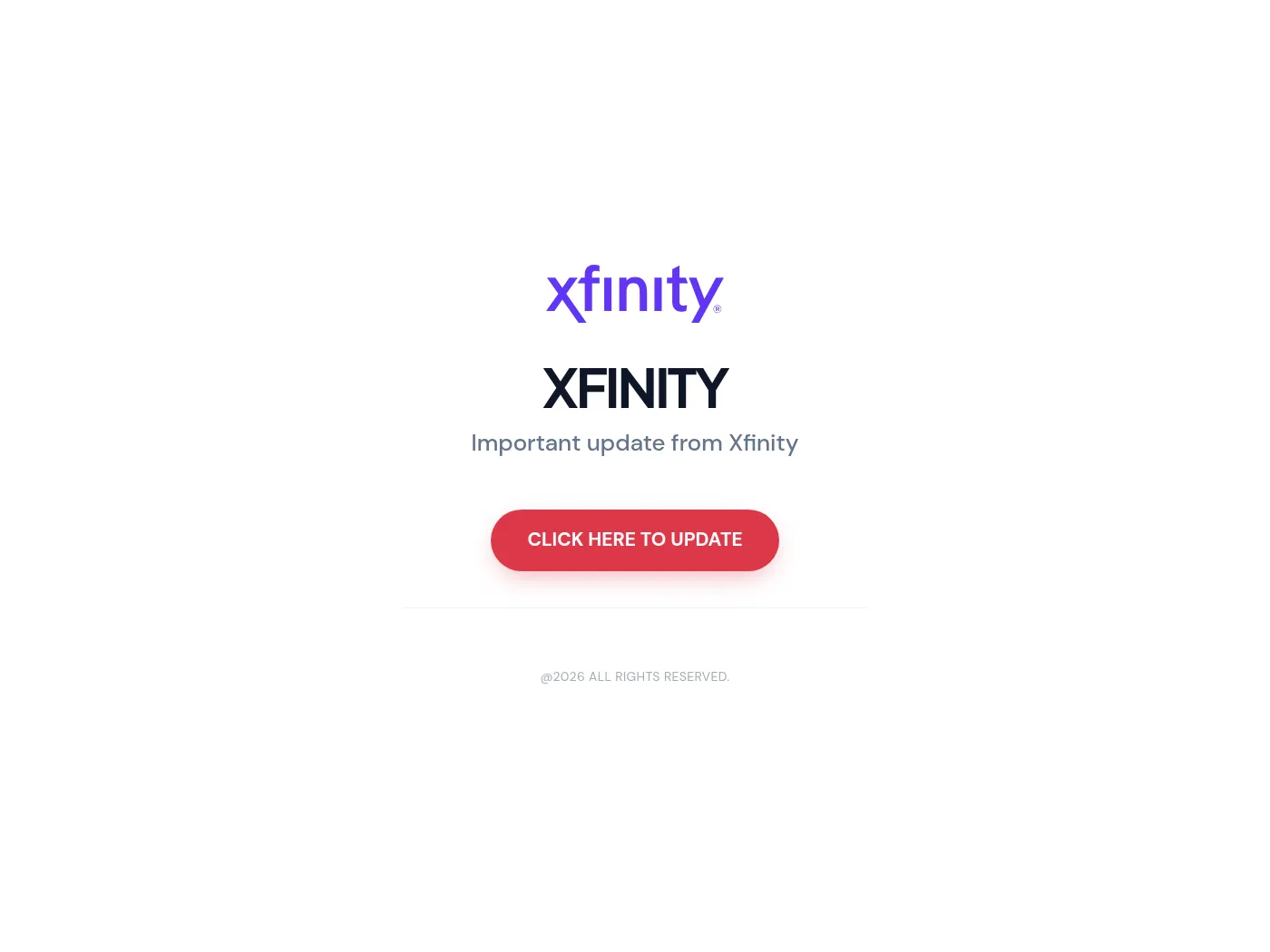 Xfinity Update Notice