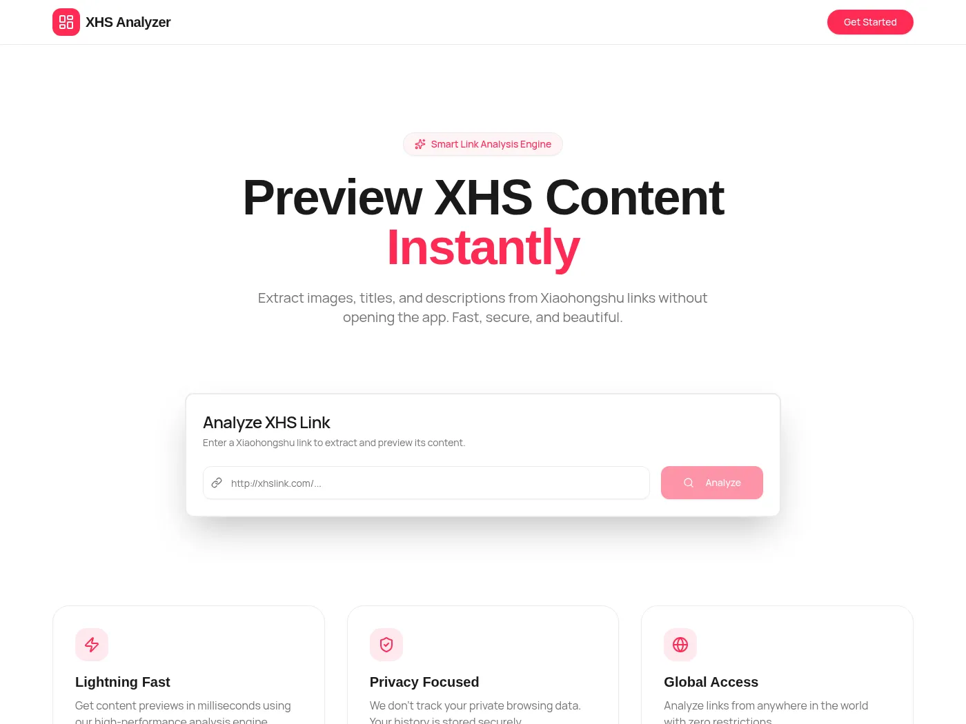 XHS Link Analyzer