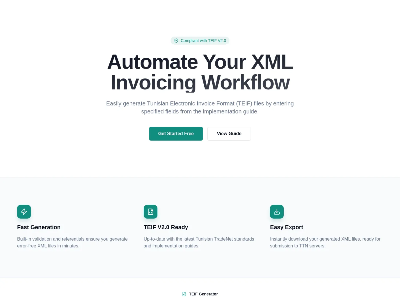 XML Guide Generator