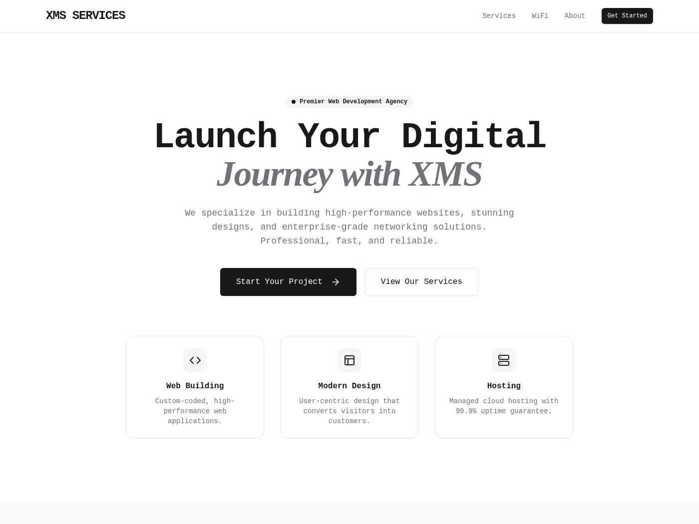 XMS Services Agency Site