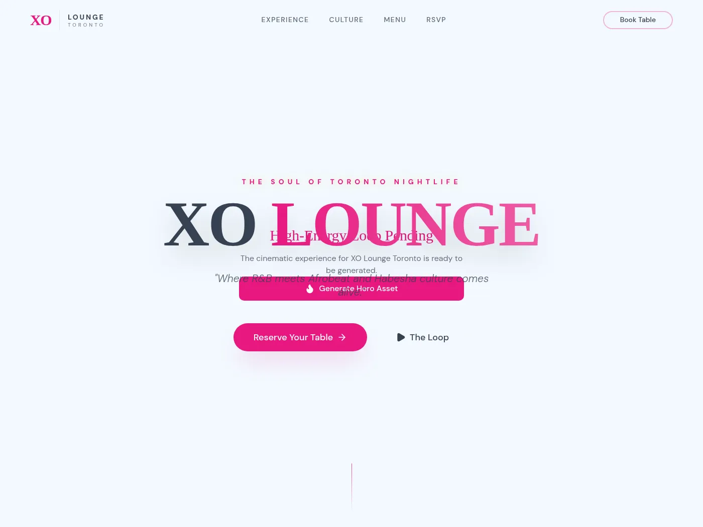 XO Lounge Cinematic Loop