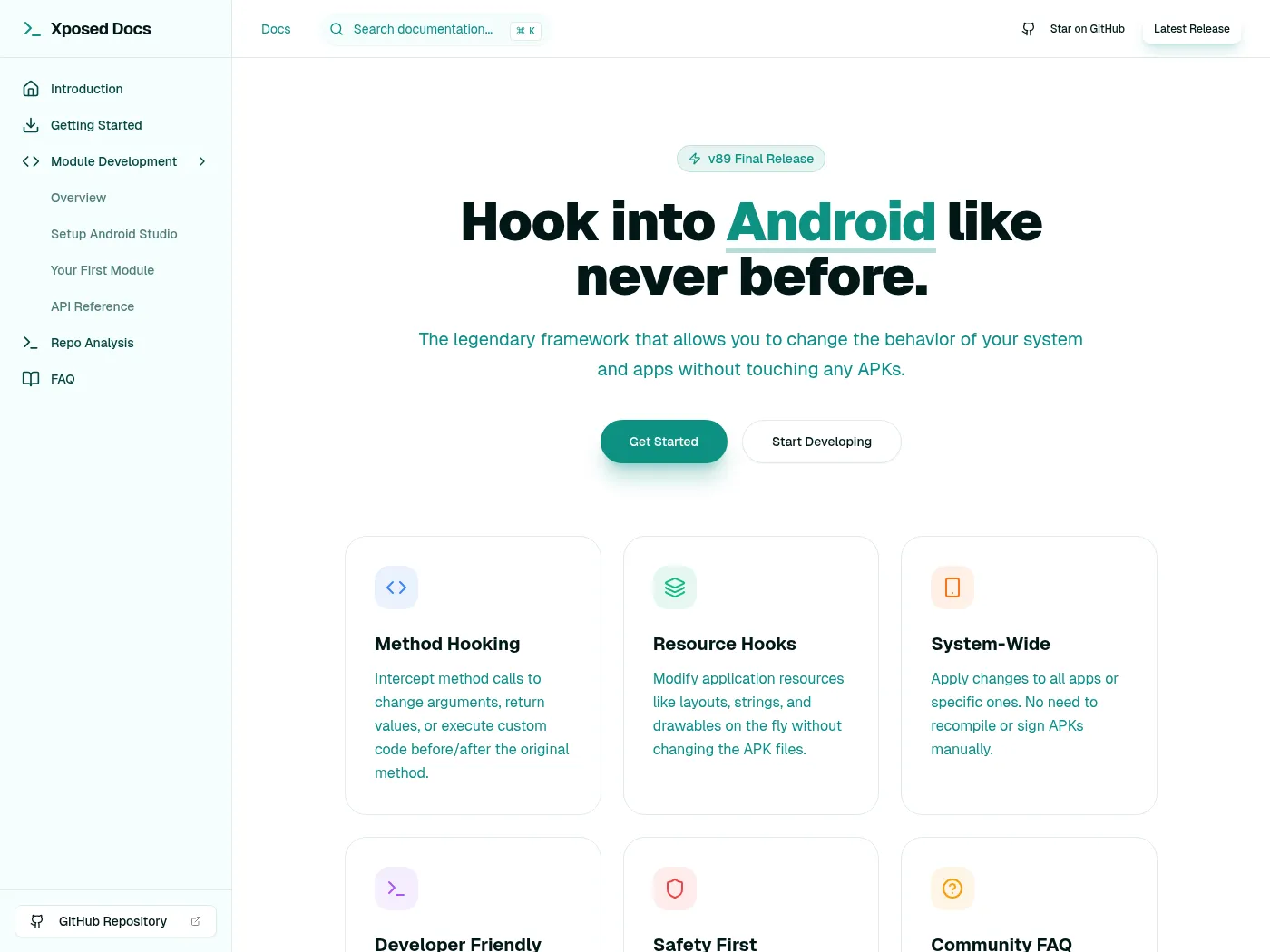 Xposed Framework Web Docs