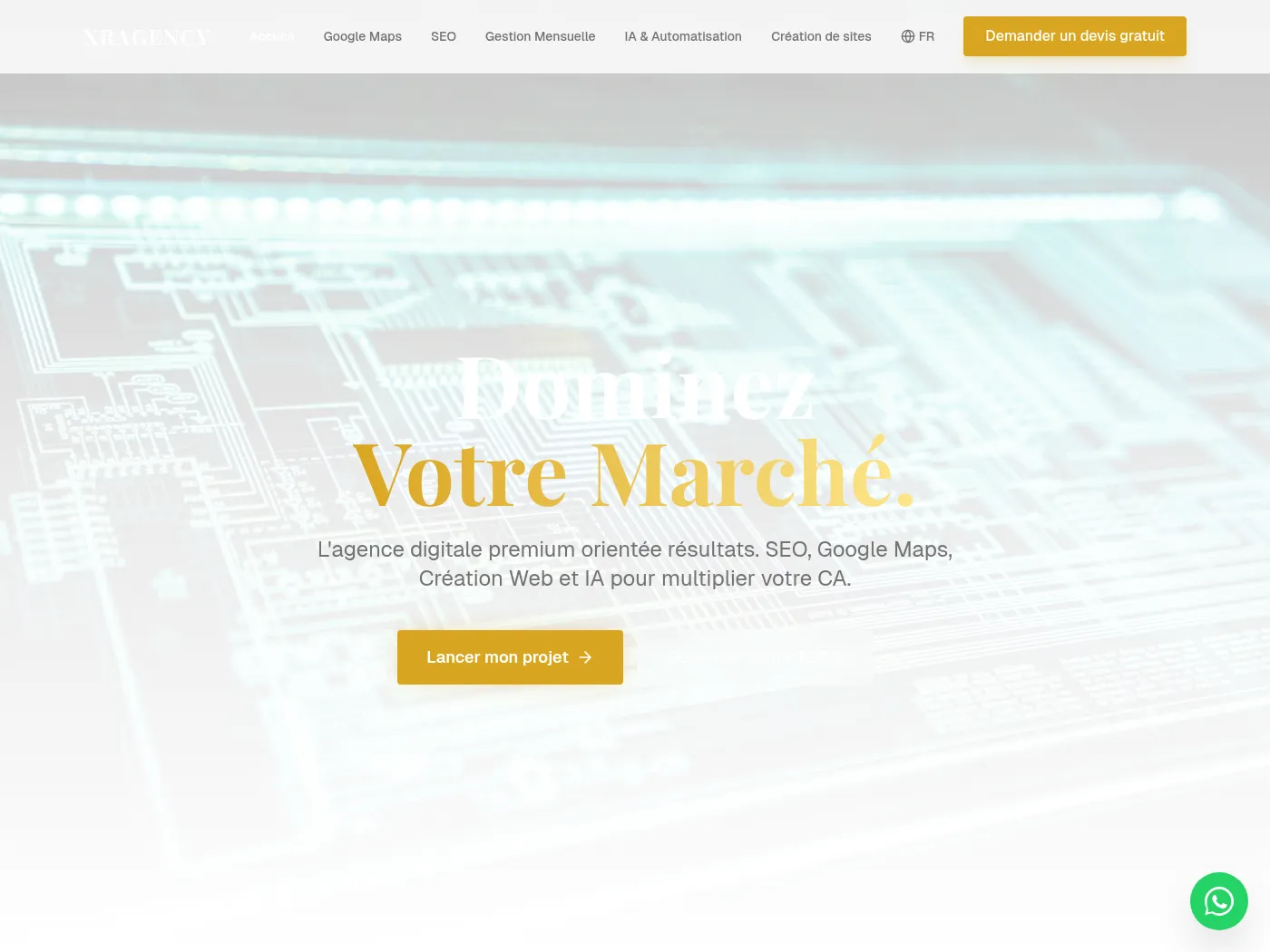 XRAGENCY Luxe Digital Site