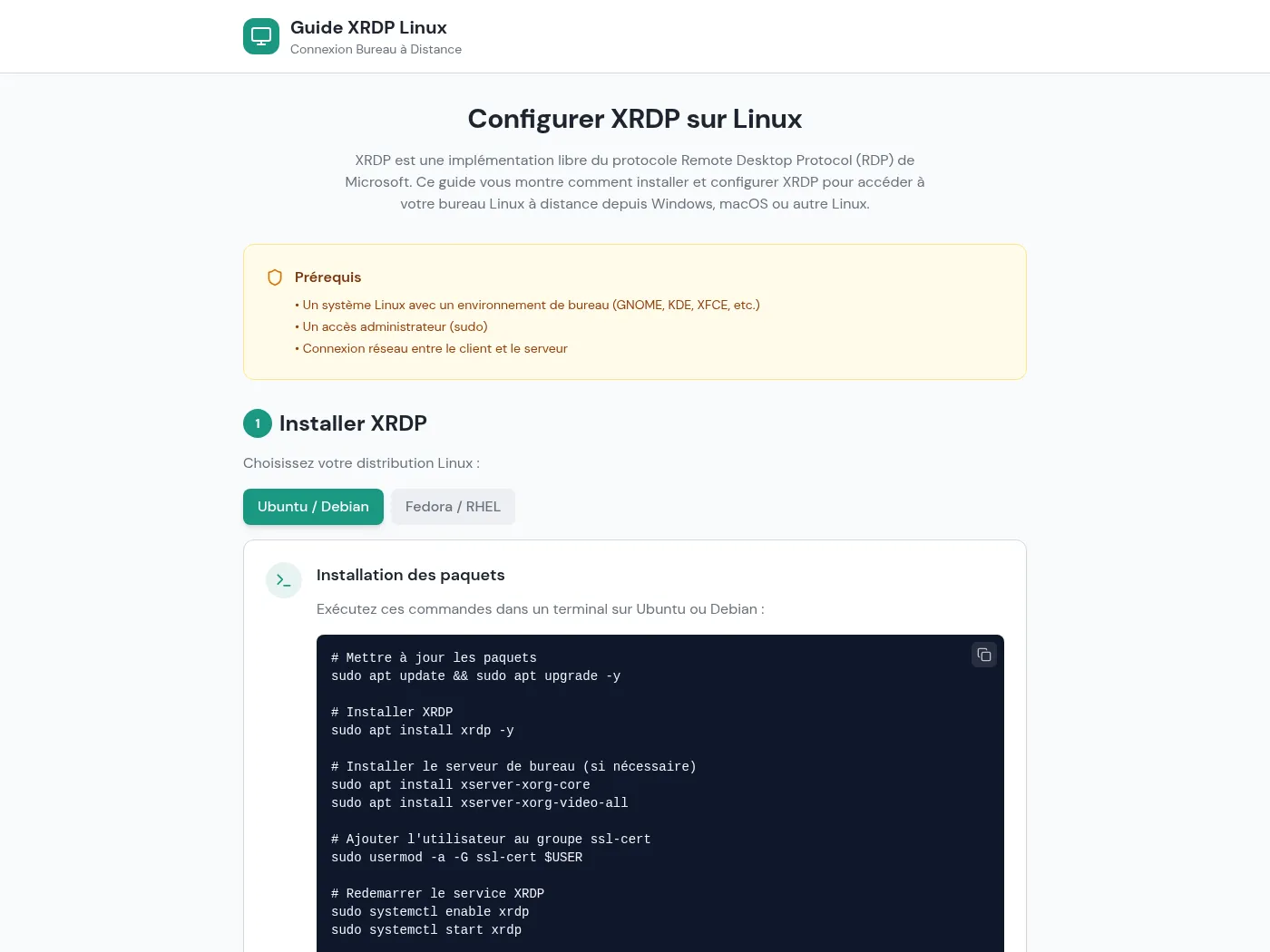 XRDP Linux Connect Guide