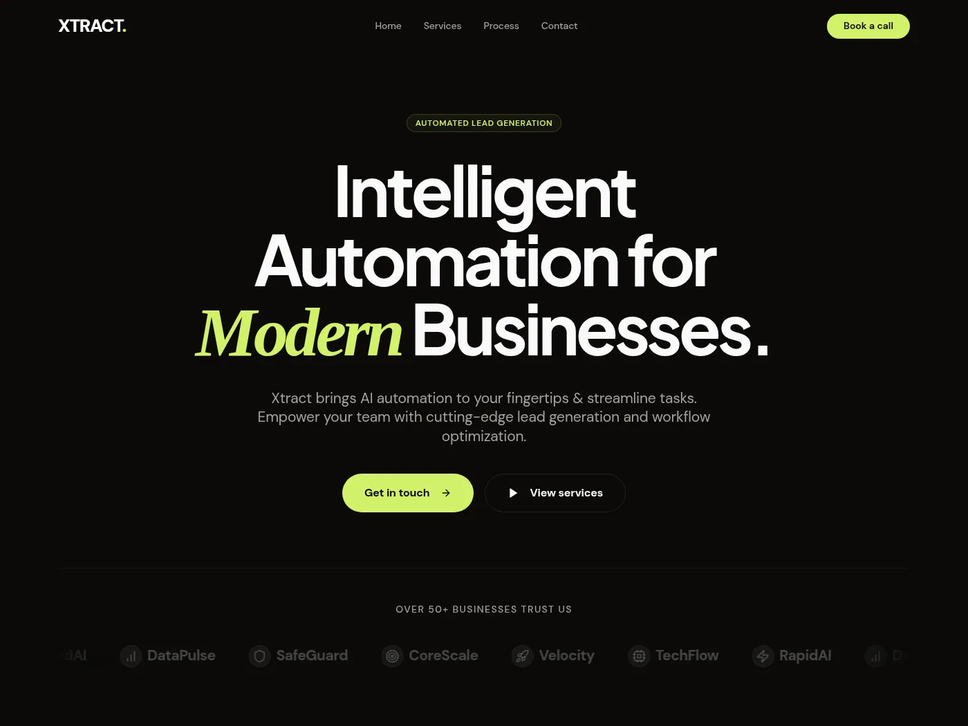 Xtract AI Landing Clone