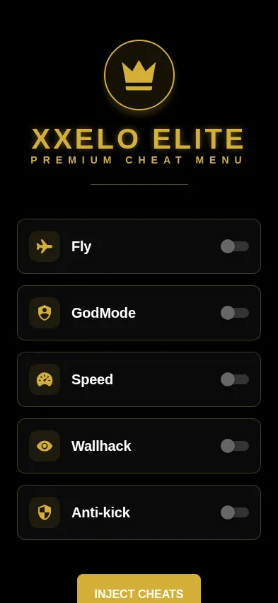XXelo Elite Menu