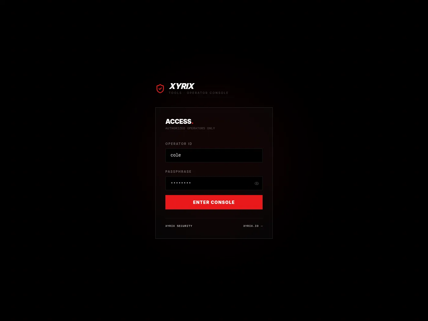 Xyrix Tools Dashboard