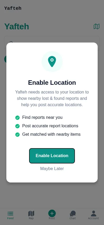 Yafteh: Lost & Found Network