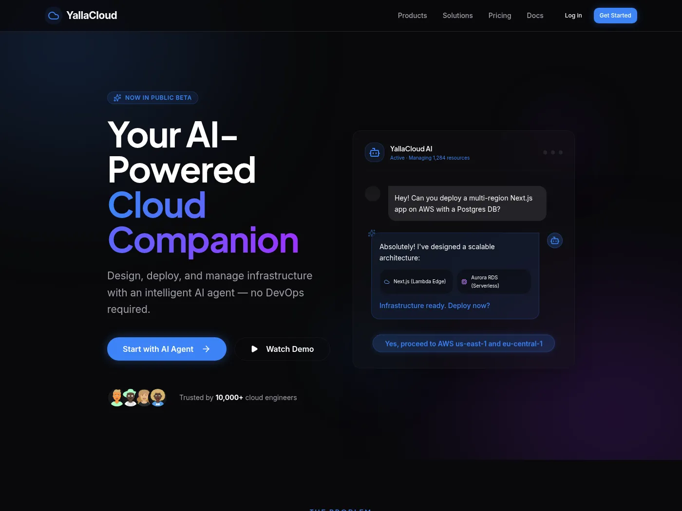 YallaCloud AI Homepage