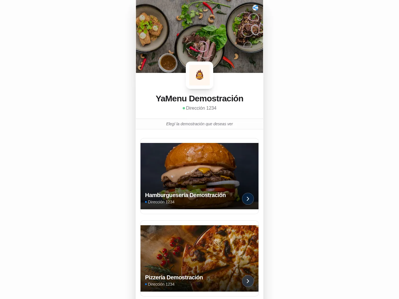 YaMenu Web Clone