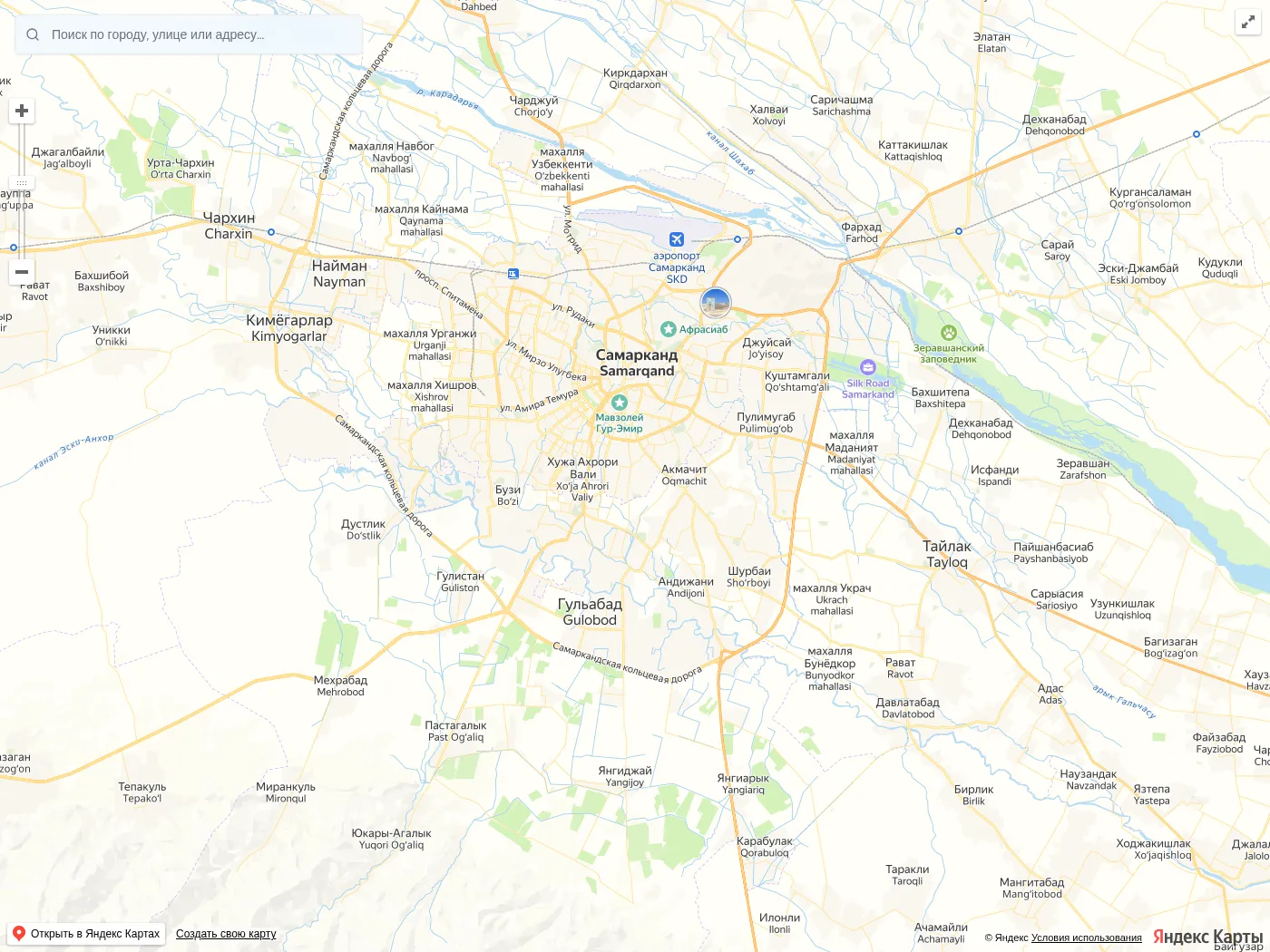 Yandex Live Map Dashboard