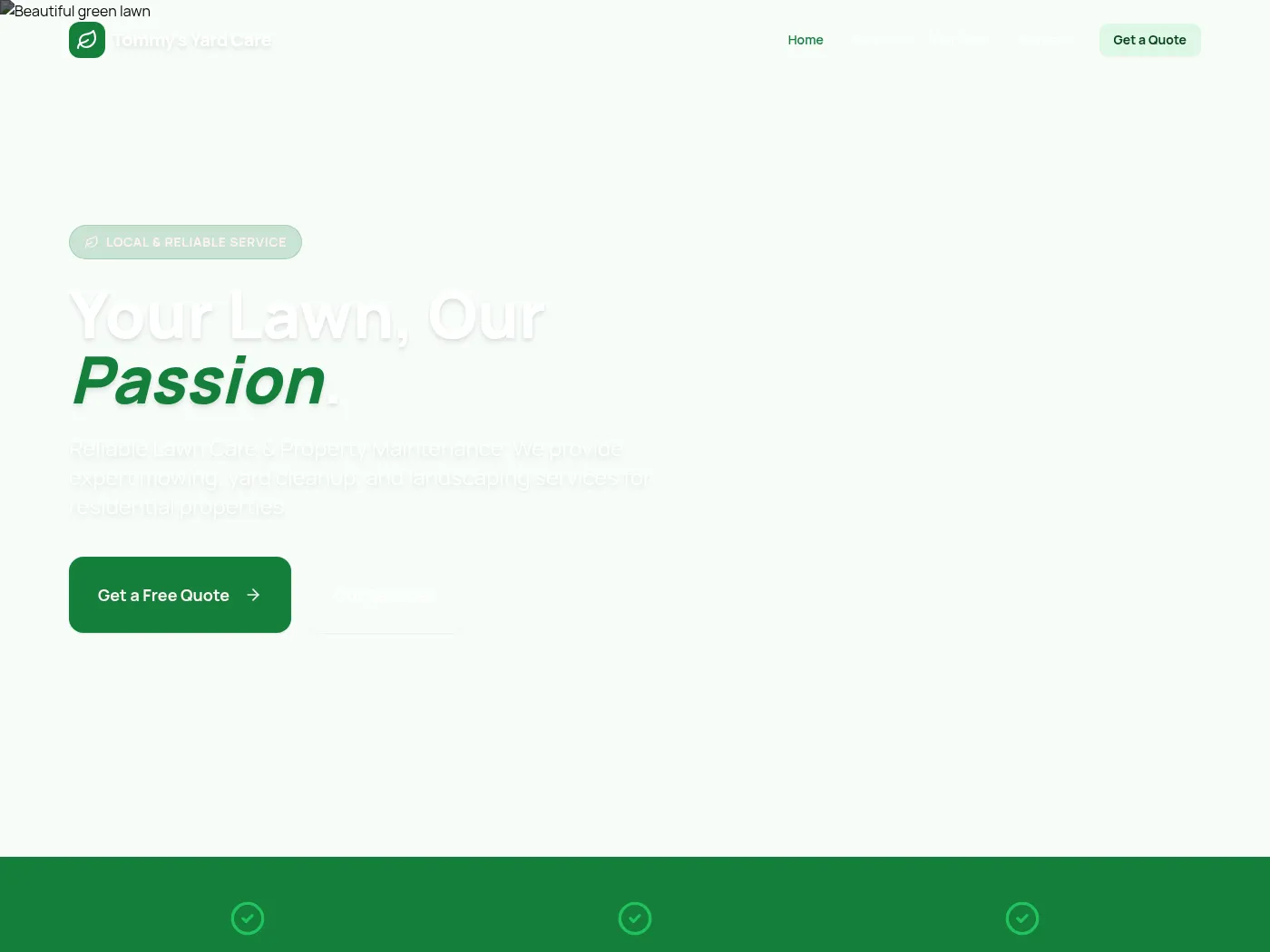 Tommy’s Yard Care Site