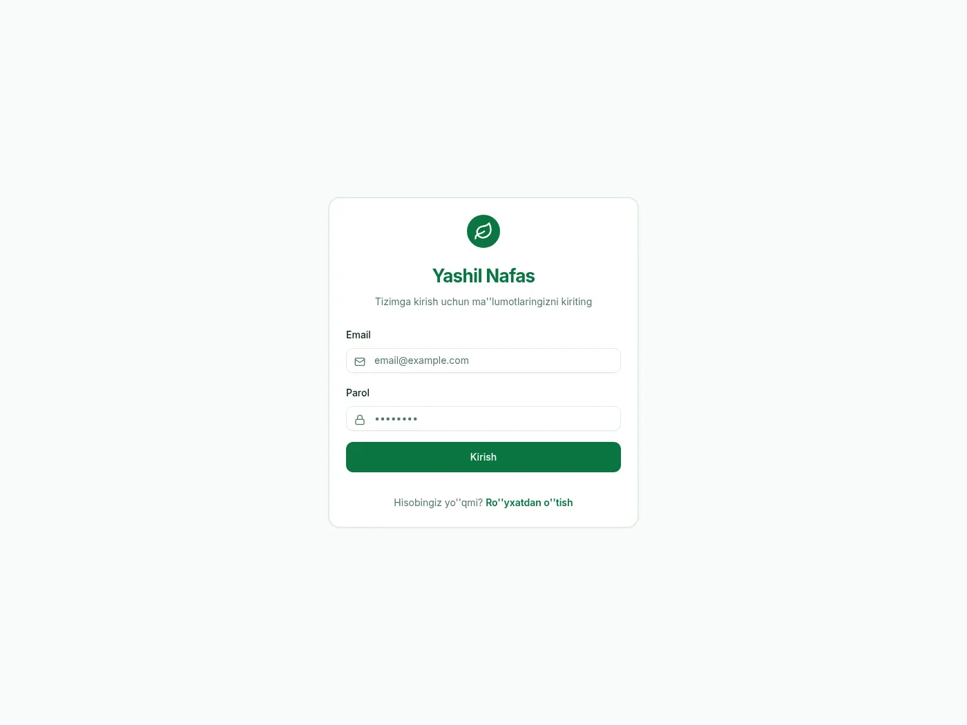 Yashil Nafas App