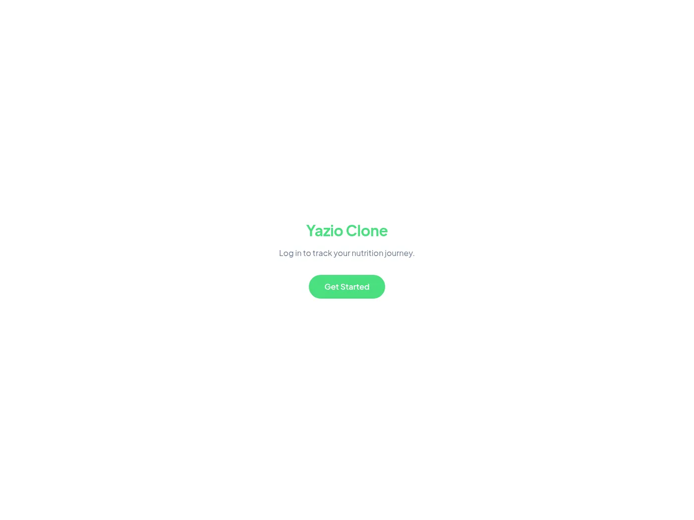 Yazio Nutrition Clone