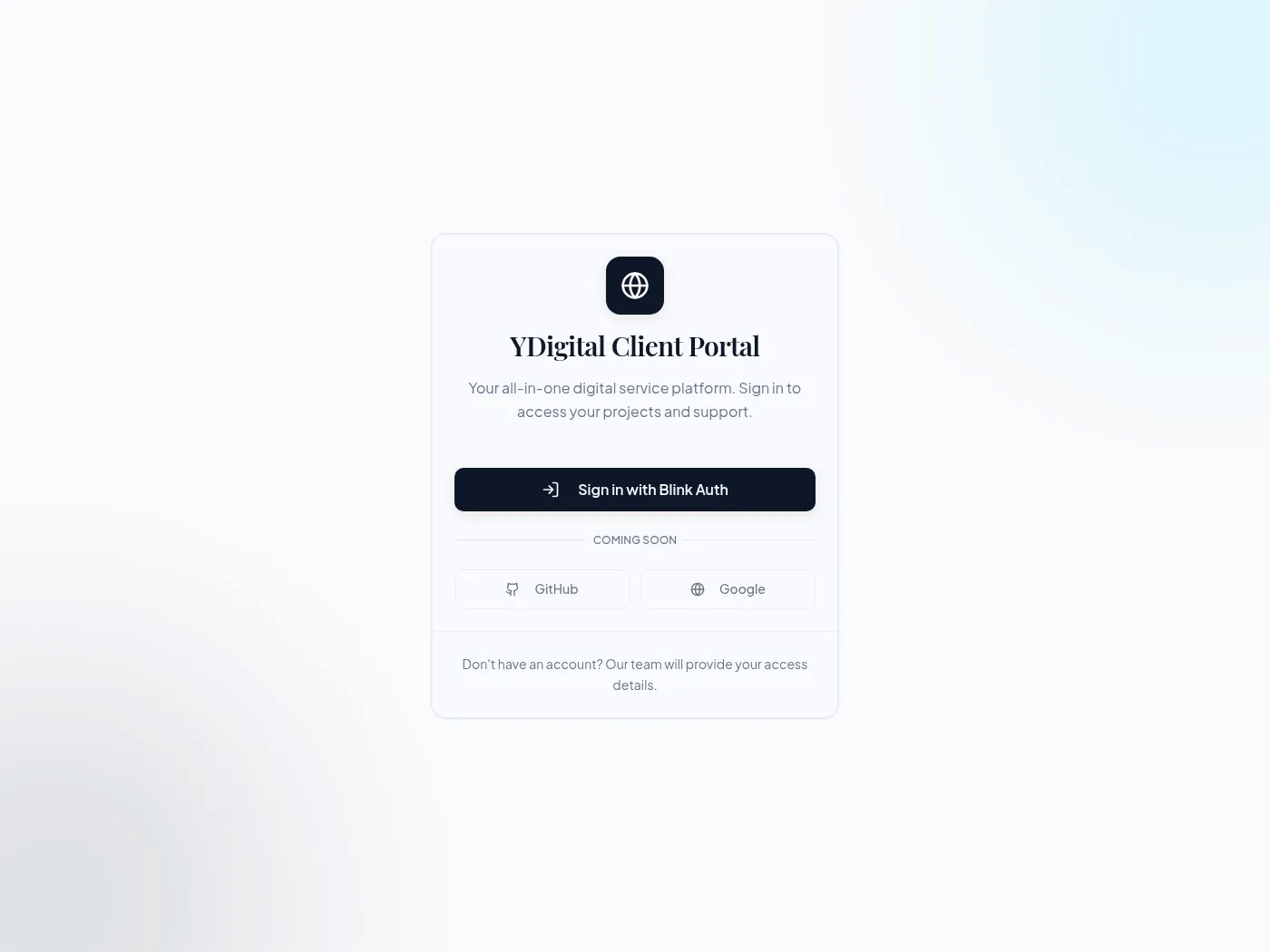 YDigital Client Portal