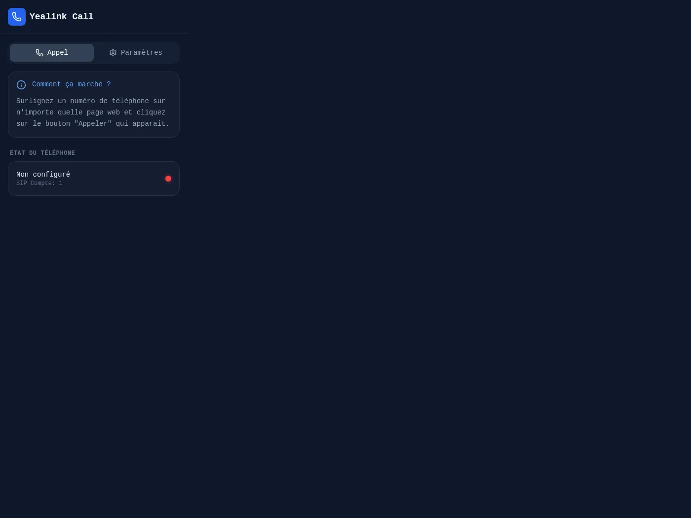 Yealink Click-to-Call Extension