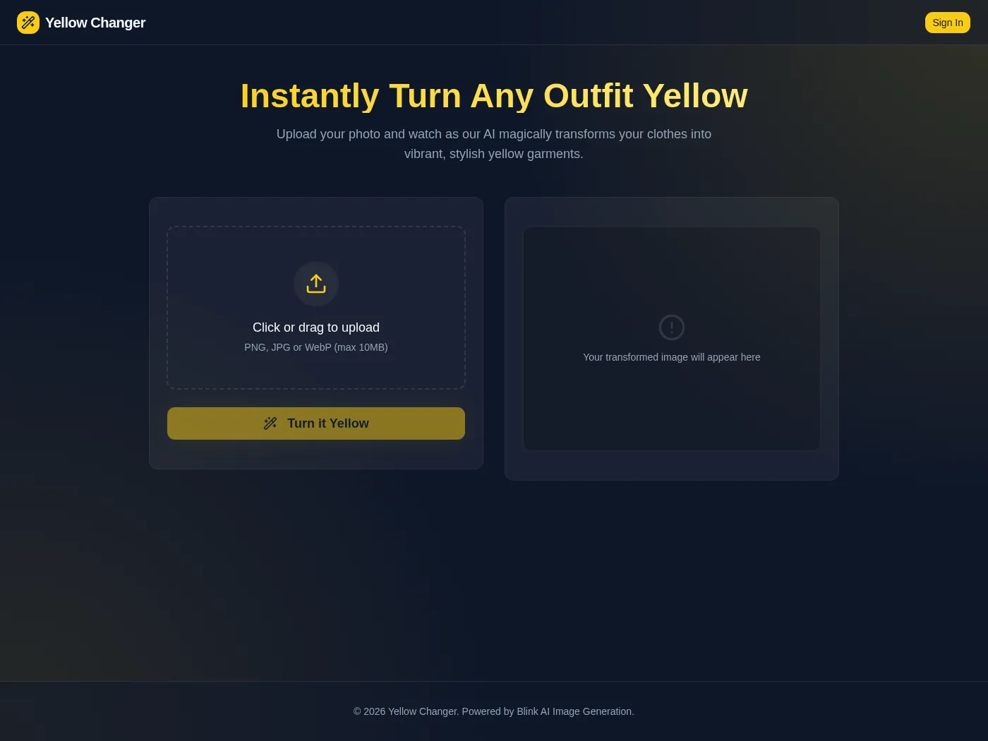 Yellow Outfit Changer