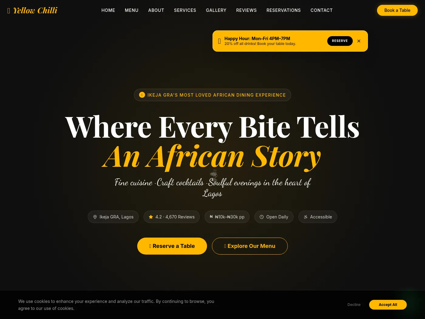 Yellow Chilli Luxe Site