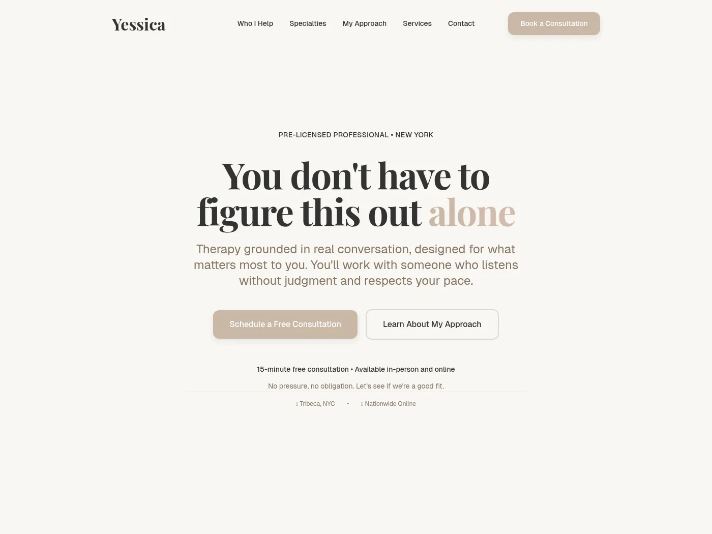 Therapy with Yessica